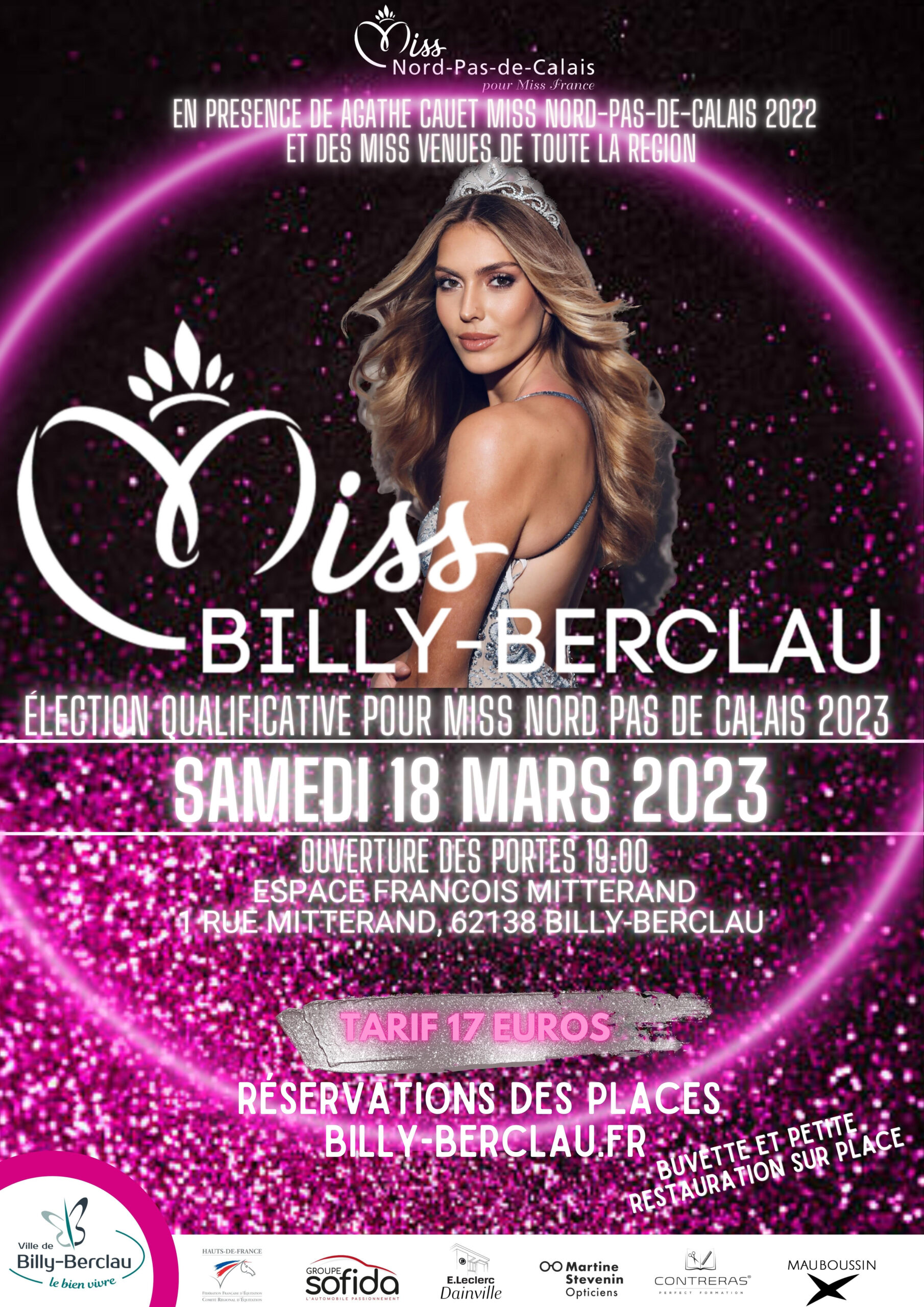 MISS BILLY-BERCLAU : vente des billets - Ville de Billy Berclau