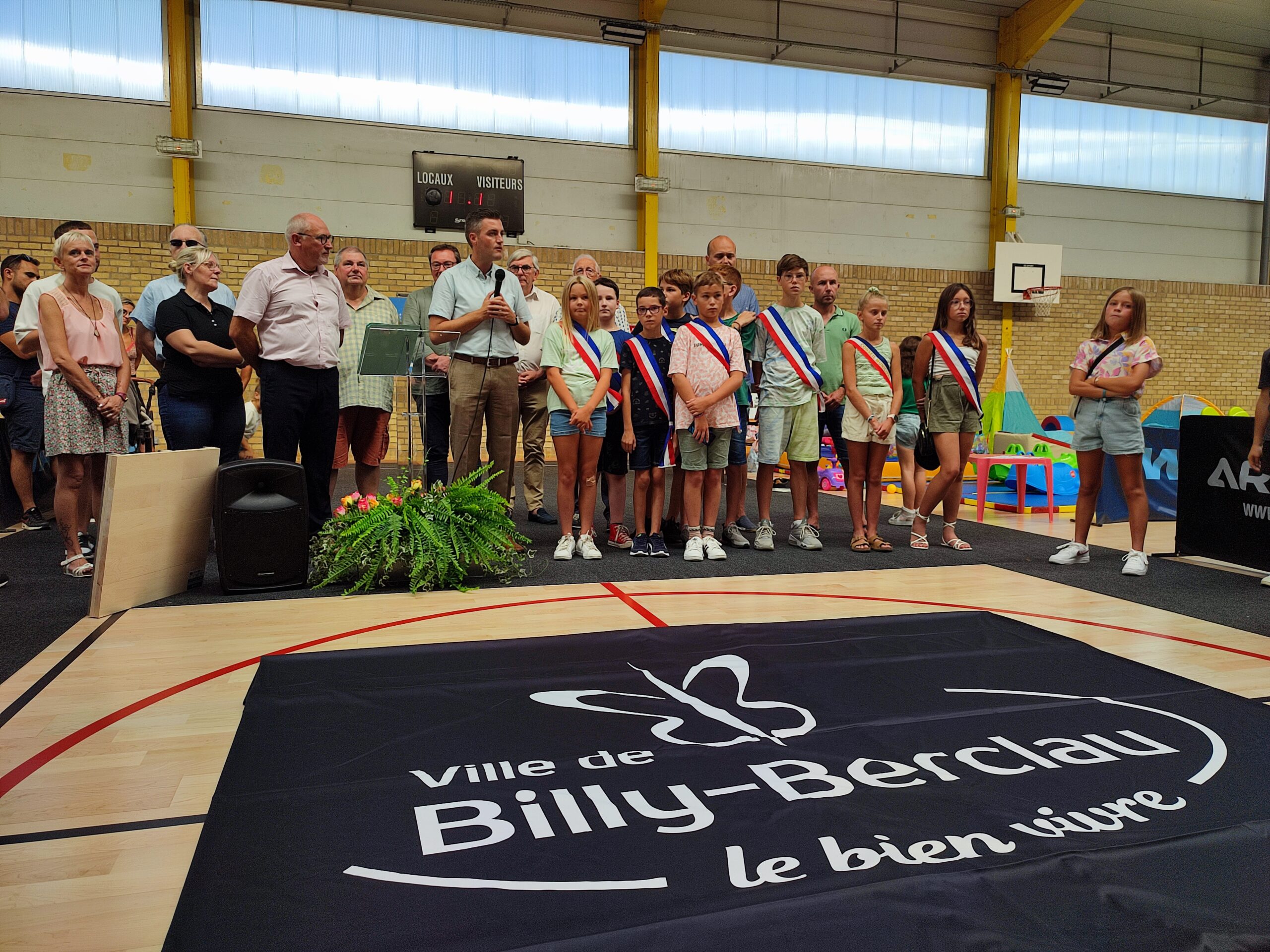 Inauguration du parquet de la salle des sports - Ville de Billy Berclau